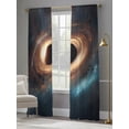 Black Hole Sheer Curtains for Living Room Bedroom Starfield Gold ...