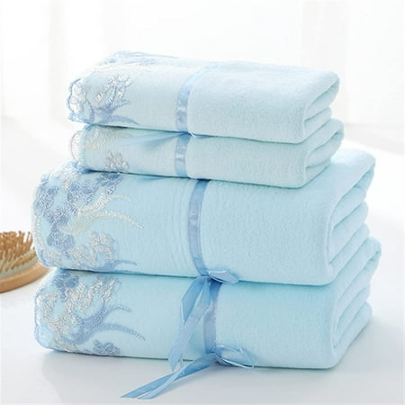 Graccioza Long Double Loop Towels Bath Towel (28 x 55, White), 100% ...