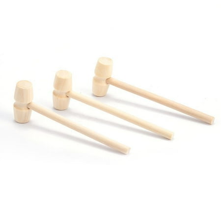 SHTUUYINGG Mini Wooden Hammers, Chocolate Wooden Hammer, Crab Wooden ...