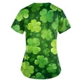 Hogleaql Medical Women's St Patricks Day Scrub Top Short Sleeve V-Neck ...