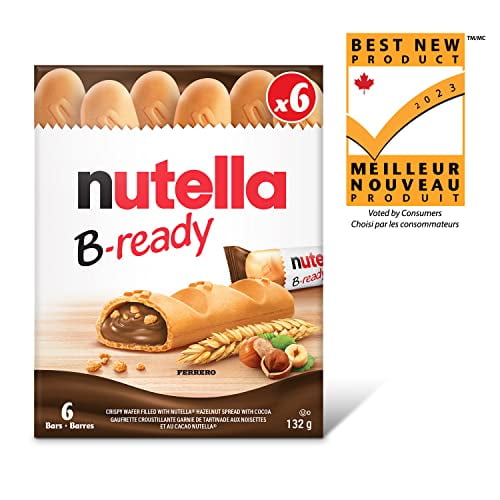 NUTELLA B-READY, Snack Bars, Crunchy wafer filled with delicious ...