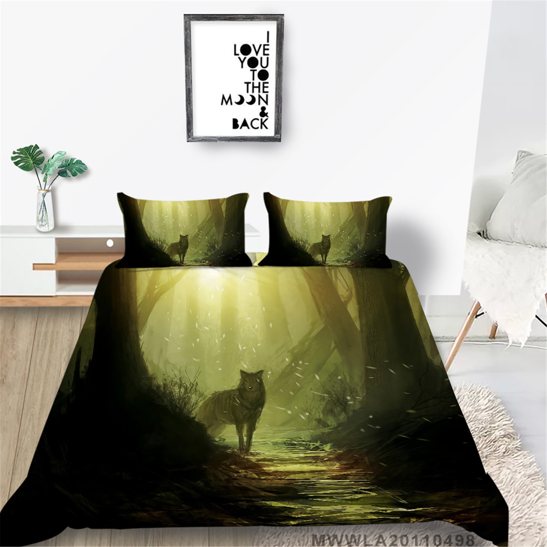 Comforter Cover Set Home Textiles Unique Design 3D Wolf Printed Home ...