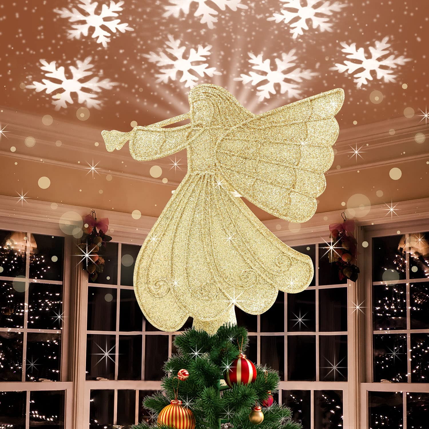 Click here for Geecy Christmas Tree Topper With Lights Angel  Plu... prices