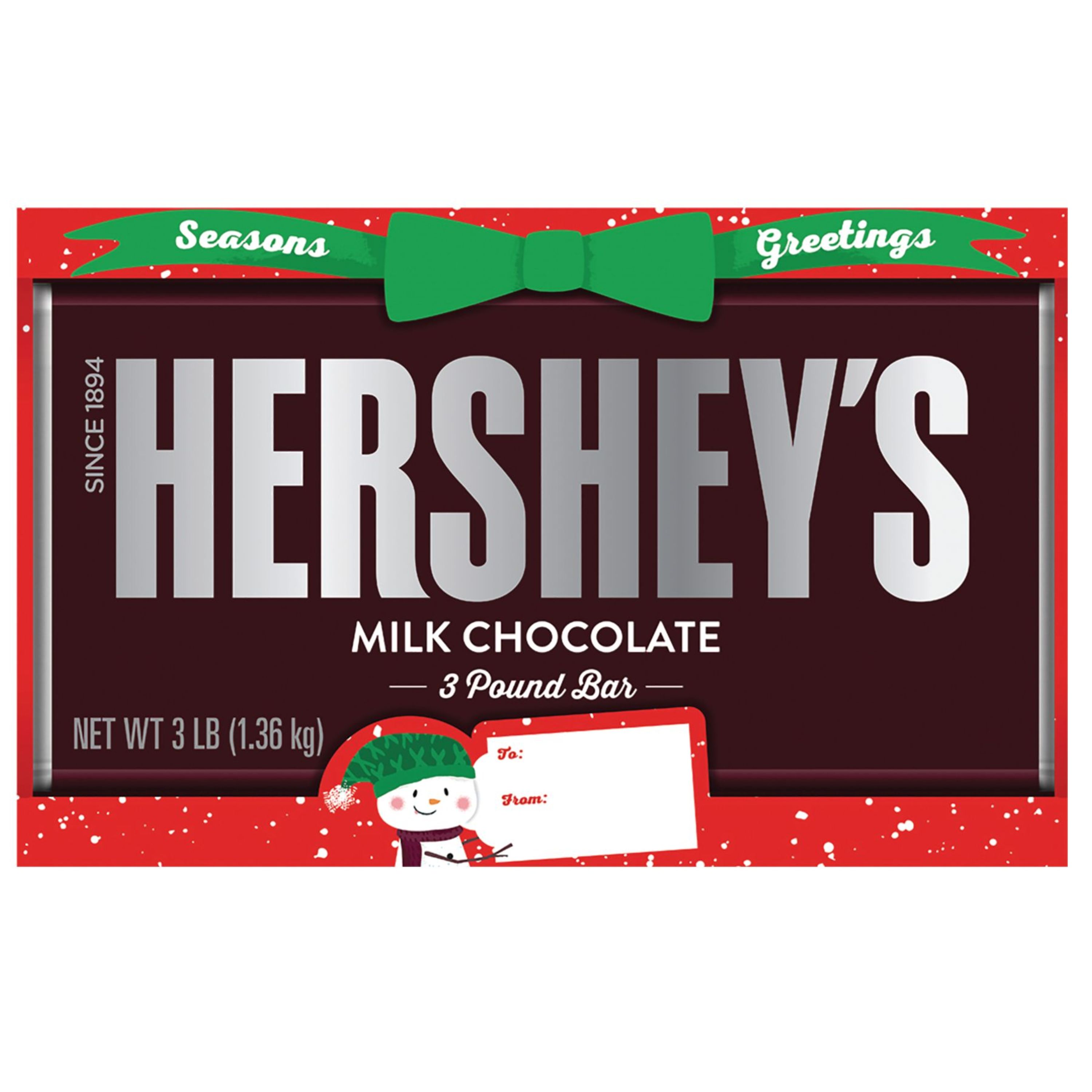 Hershey s Milk Chocolate Candy Christmas Bar 3 Lb Walmart Hershey s Milk Chocolate Candy Christmas Bar 3 Lb Walmart