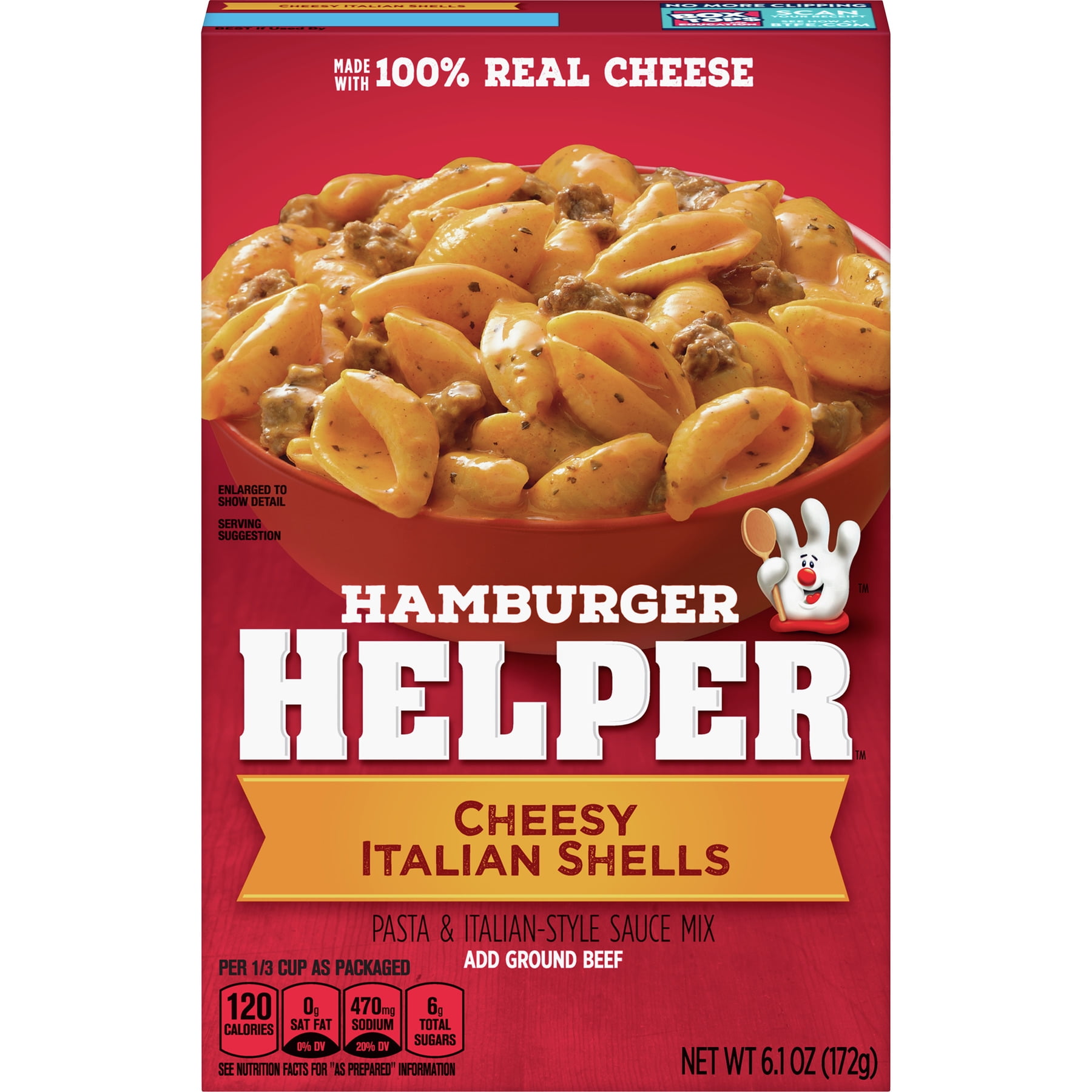 Hamburger Helper Cheesy Italian Shells Hamburger Helper 6.1 Oz ...