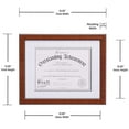 Malden International Designs Burlwood Matted 8½x11 Document Frame ...