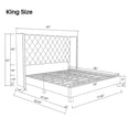 Nathaniel Home King Upholstered Platform Bed Frame, Low Profile Deep ...