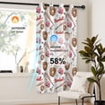 Beige and Pink Baseball Pattern Blackout Curtains,Triple Weaved Fabric ...