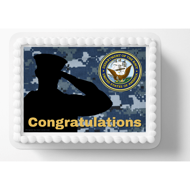 Military Navy Image Edible Cake Topper Birthday Cake Decoration Edible ...