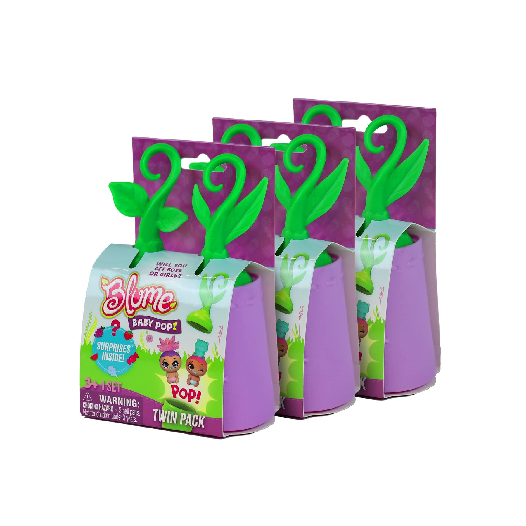 Doll Blume Baby Pop Mini, paquete de 3 con 6 niñas coleccionables ...