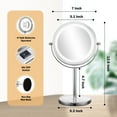 DECLUTTR LED Cosmetic Mirror, Double Sided Large 1x/10x Magnifying ...