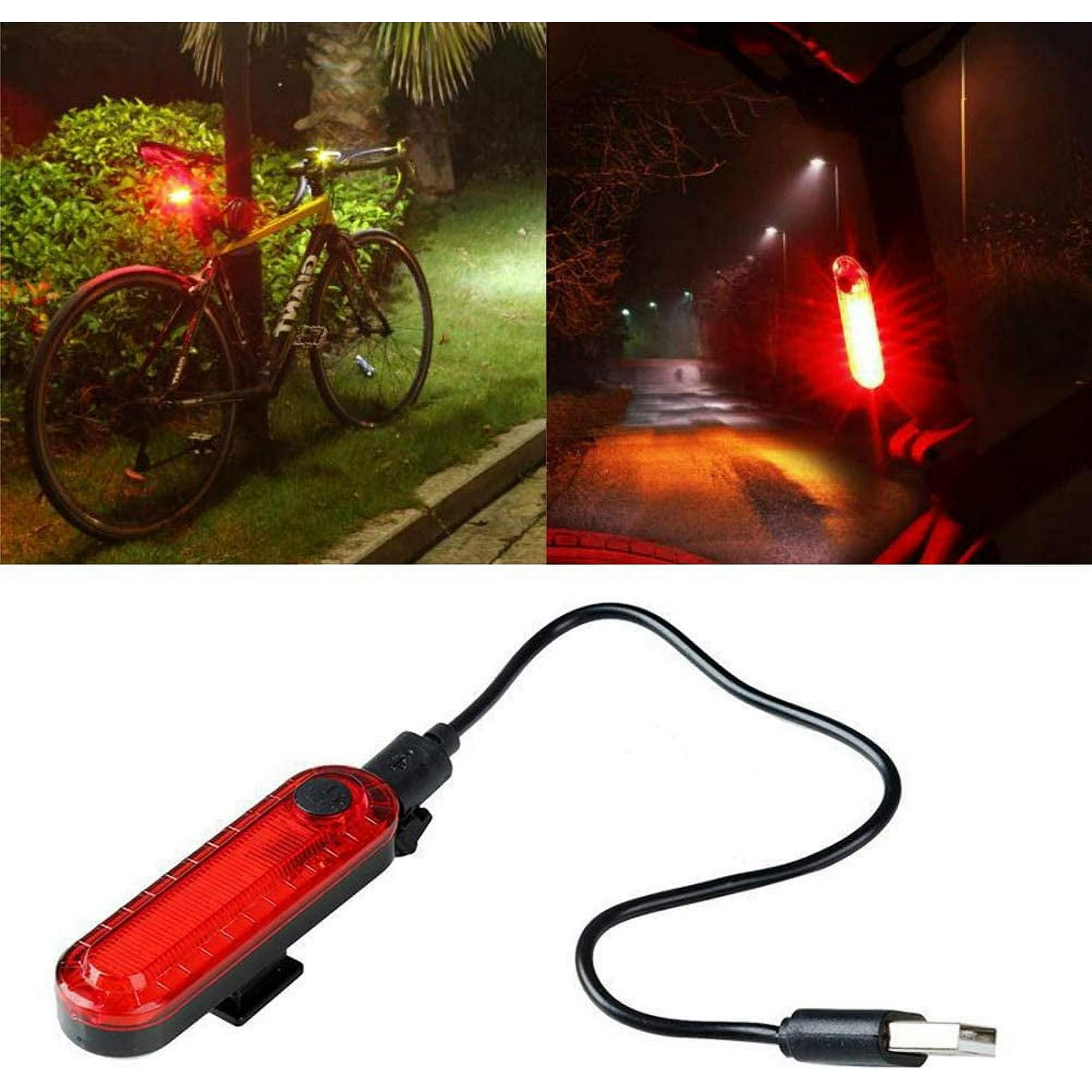 Hotelus Rear Bike Tail Light 2 Pack  Ultra Bright Usb Rechargeable Bicycle Taillights  Red High Intensity Led Accessories Fits On Any Bike Or Helmet.