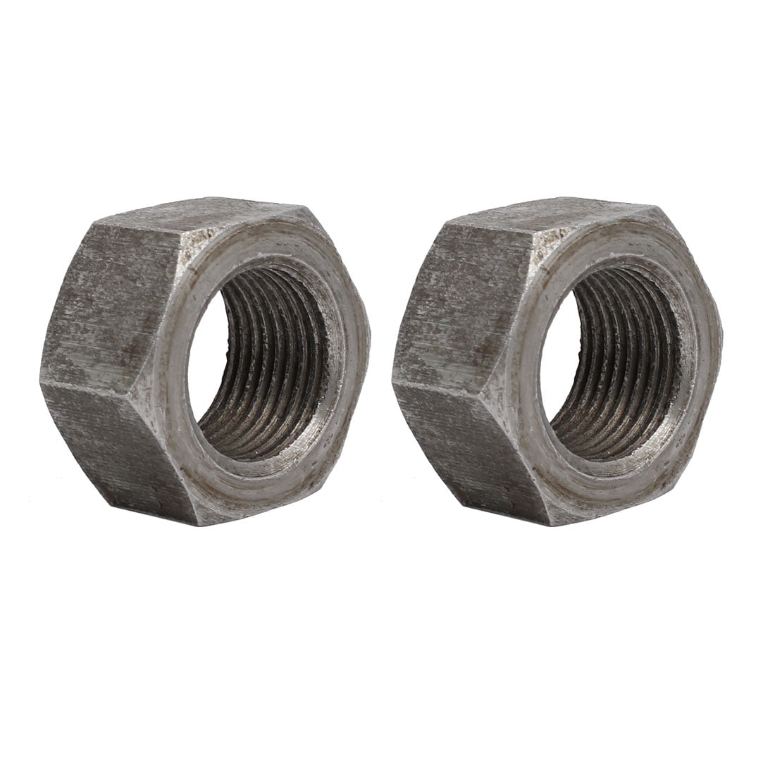 2pcs M24 x 2mm Pitch Metric Fine Thread Carbon Steel Left Hand Hex Nuts ...
