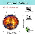 20cm Acrylic Hanging Round Art Ornament With Chain Indoor Outdoor Decor ...