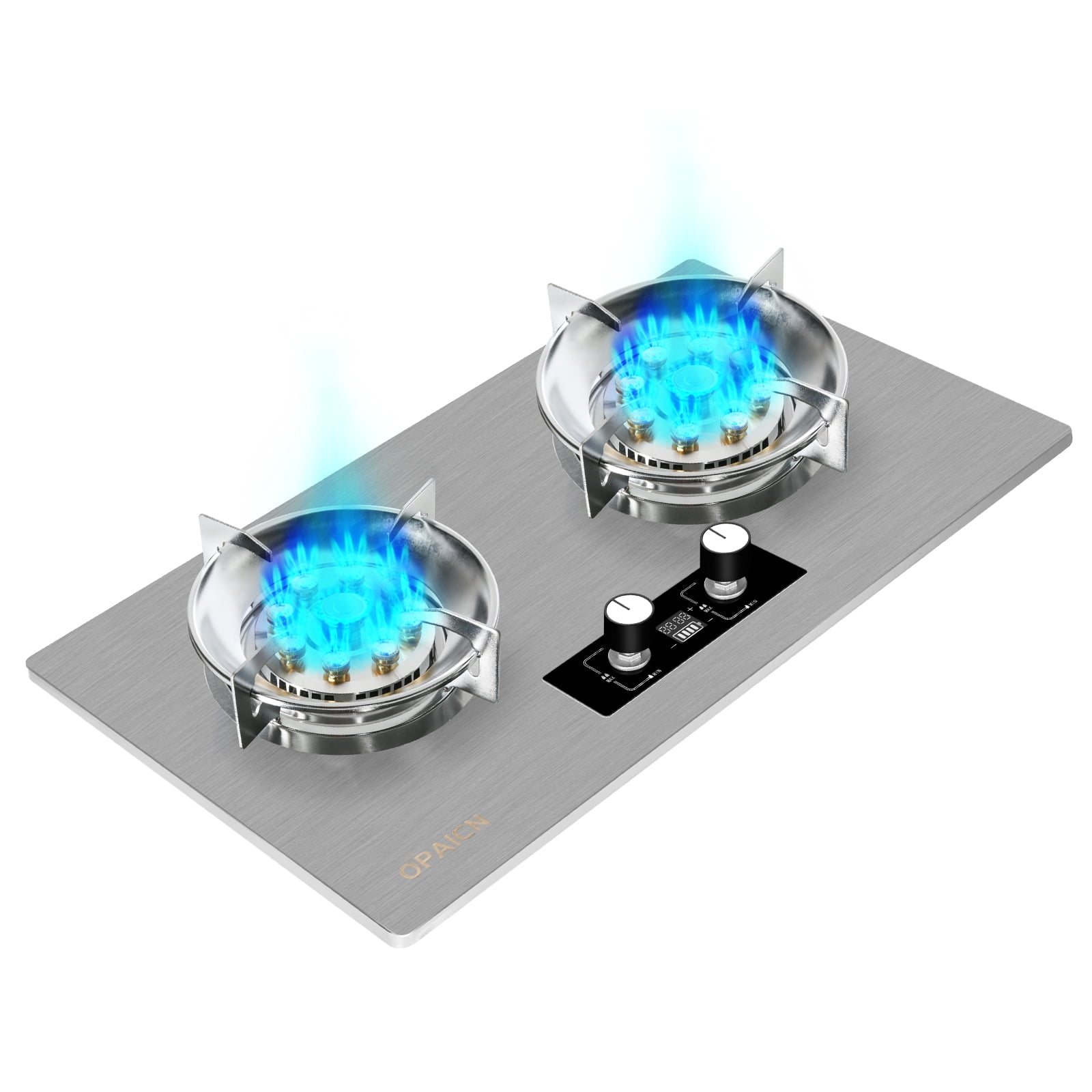 Wobythan 2 Burner Timing Gas Stove Desktop/Embedded Liquefied Gas ...