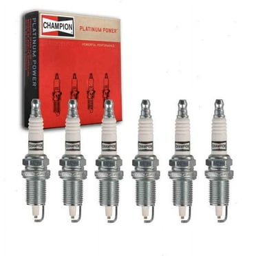 6 pc Champion Iridium Spark Plugs compatible with Jeep Wrangler 4.0L 4 ...