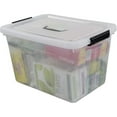 Free Shipping! 25 Quart Clear Latching Tote, Plastic Storage Bin with ...