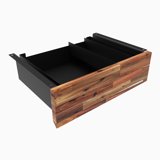 Desky Minimal Under Desk Drawer - Dark Bamboo / Black - Walmart.com