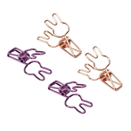 Metal Binder Clips, 100Pcs Wire Binder Clips Multi Purpose Purple And ...