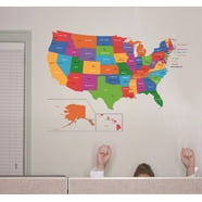 Custom Wall Decal Sticker : United States Of America World Map ...