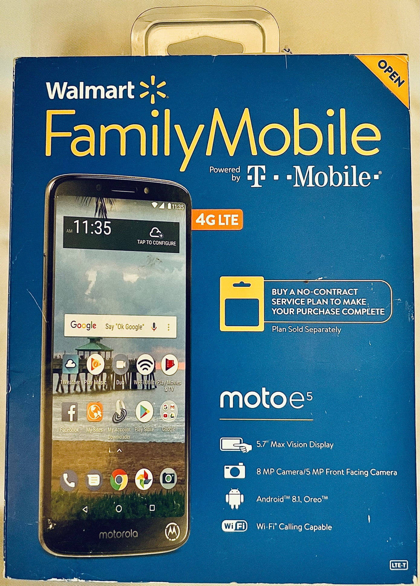 Walmart Family Mobile (Powered by T-Mobile) Moto e5 (Motorola), 4G LTE ...