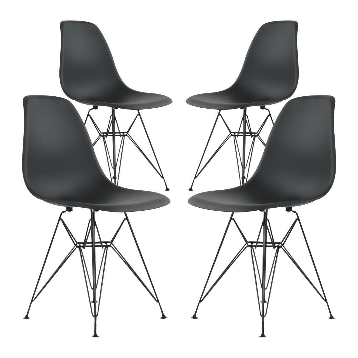 Set de 4 Sillas de Comedor Moderna Gaon Legacy diseño minimalista Negro ...