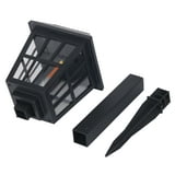 Mainstays Solar Powered Black Square Design LED Path Light, 5 Lumens ...