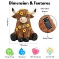 Highland Cow Decor, Solar-Powered Outdoor Statue, Resin Material ...
