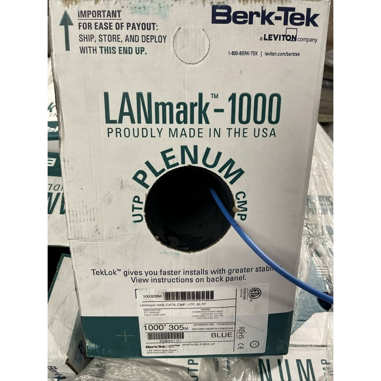 Berk-Tek LANmark-6 Cat6 UTP Riser PVC, 55% OFF
