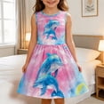 Girls Sleeveless Pocket Dress with Cute Cartoon Print Casual Everyday ...