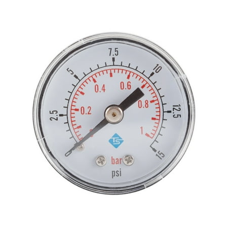 TOOAD High precision axial pressure gauge, 0-30 psi/0-2 bar, Rust-free ...