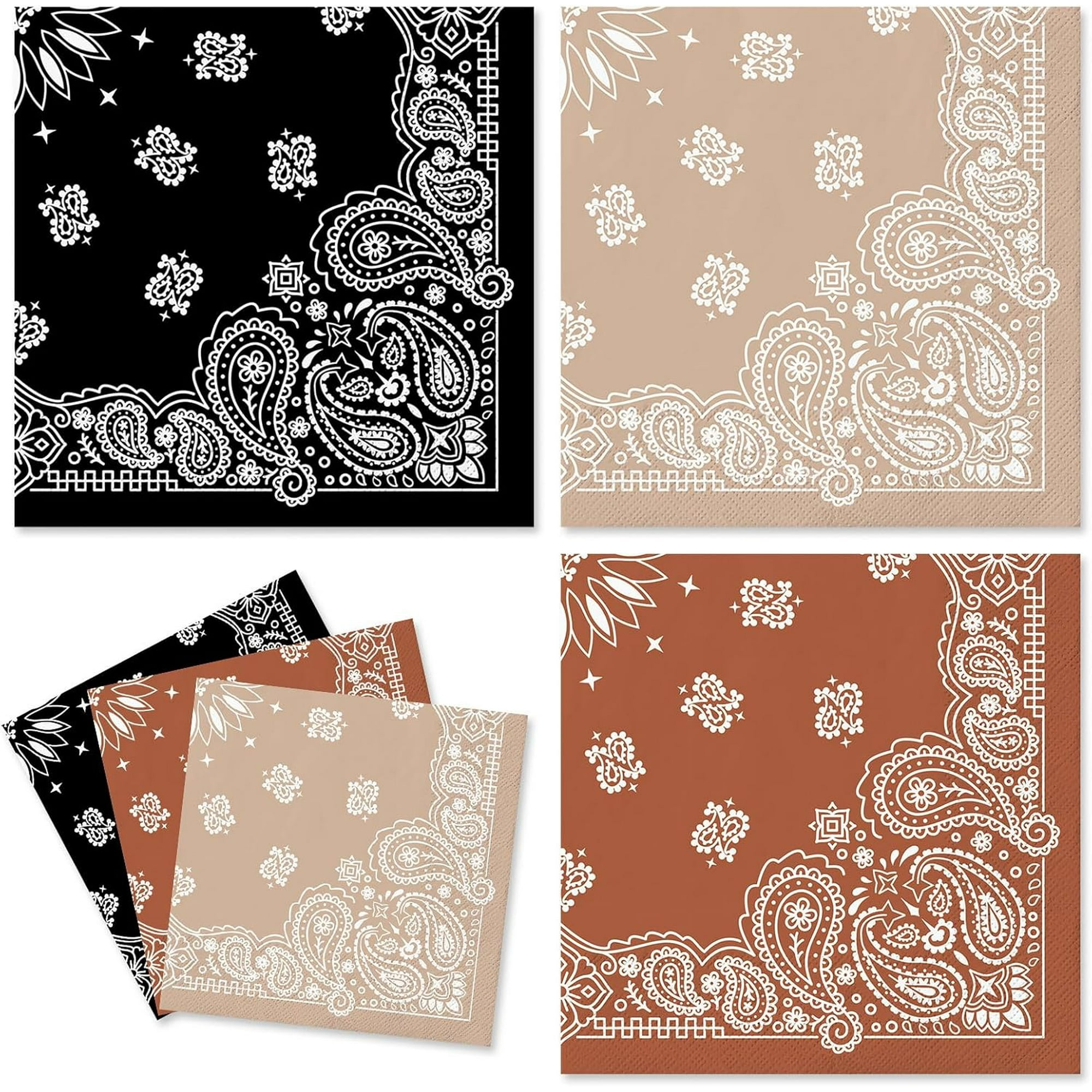 Click here for Hsmeiegadovf Whaline 120pcs Western Bandana Cockta... prices