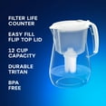 AQUAPHOR Opal 12 Cup BPA-Free Water Filter Pitcher, Reusable Purifier ...