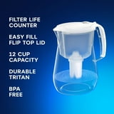 AQUAPHOR Opal 12 Cup BPA-Free Water Filter Pitcher, Reusable Purifier ...