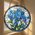 Abstract Fantasy Light Theme Stained Glass Window Hanging, Artistic ...