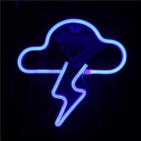Cloud and Lightning Neon Signs Hanging Neon Light Sign LED Neon Light ...