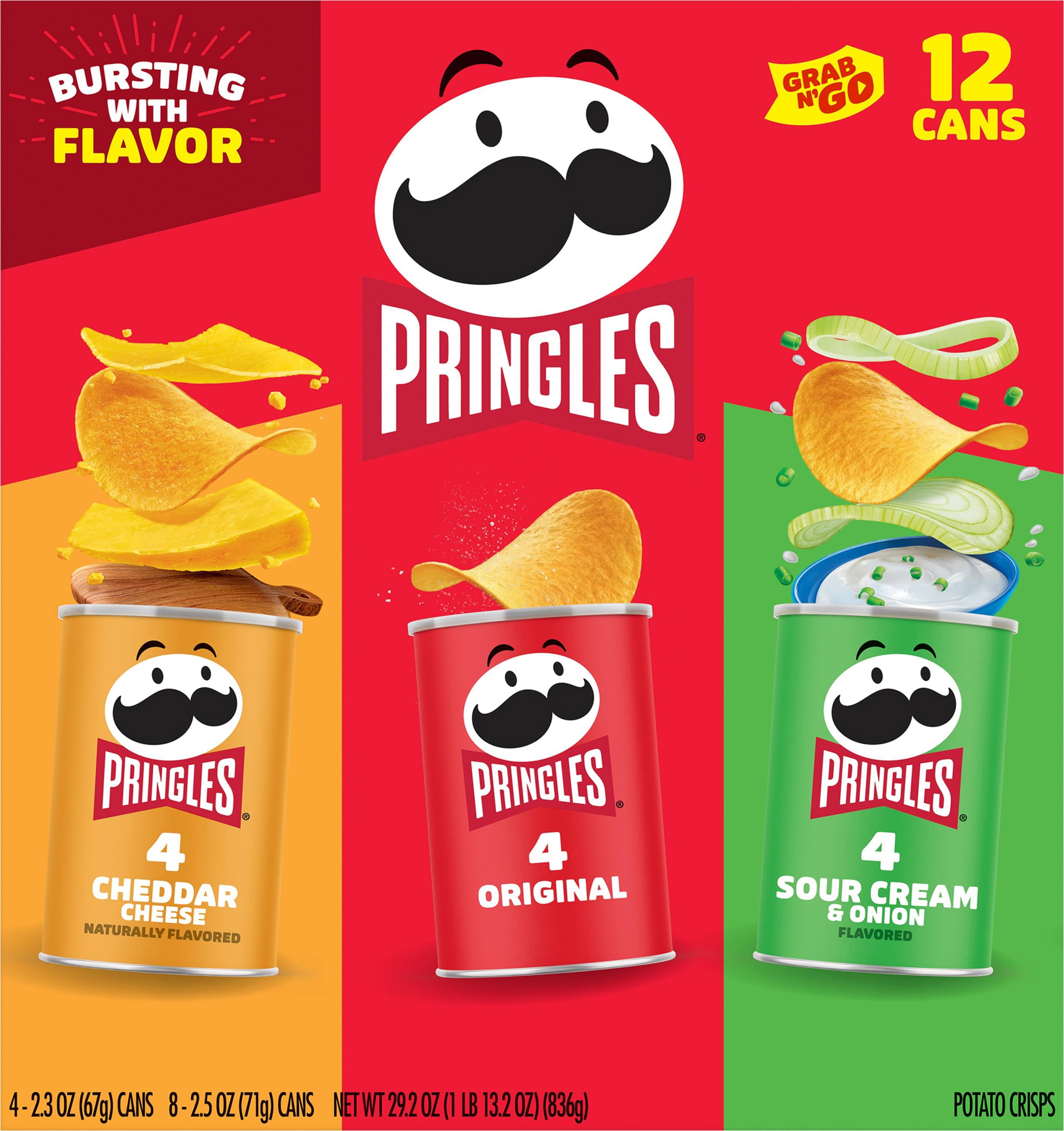 Pringles Potato Crisps Chips, Lunch Snacks, Variety Pack, 29.2oz Box ...