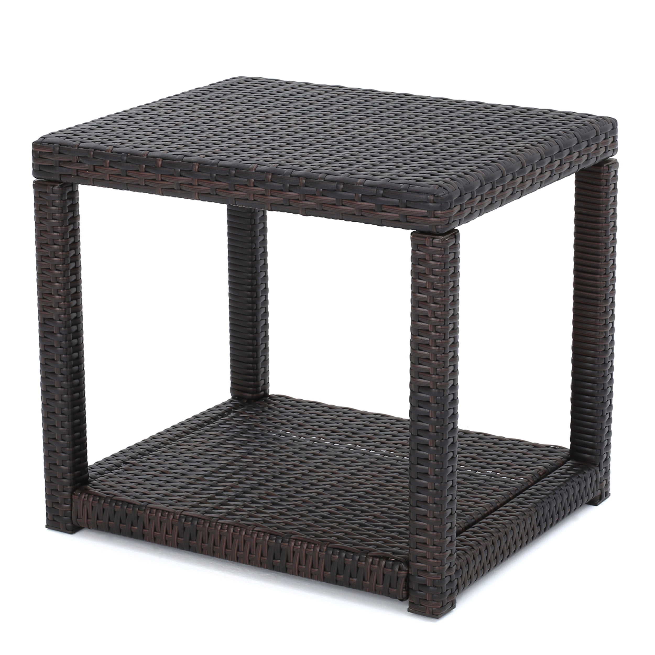 Palawan Outdoor Wicker Accent Table, Multibrown - Walmart.com