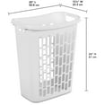 (3 pack) Mainstays Rectangular Open Laundry Hamper, Plastic, Slim Shape ...