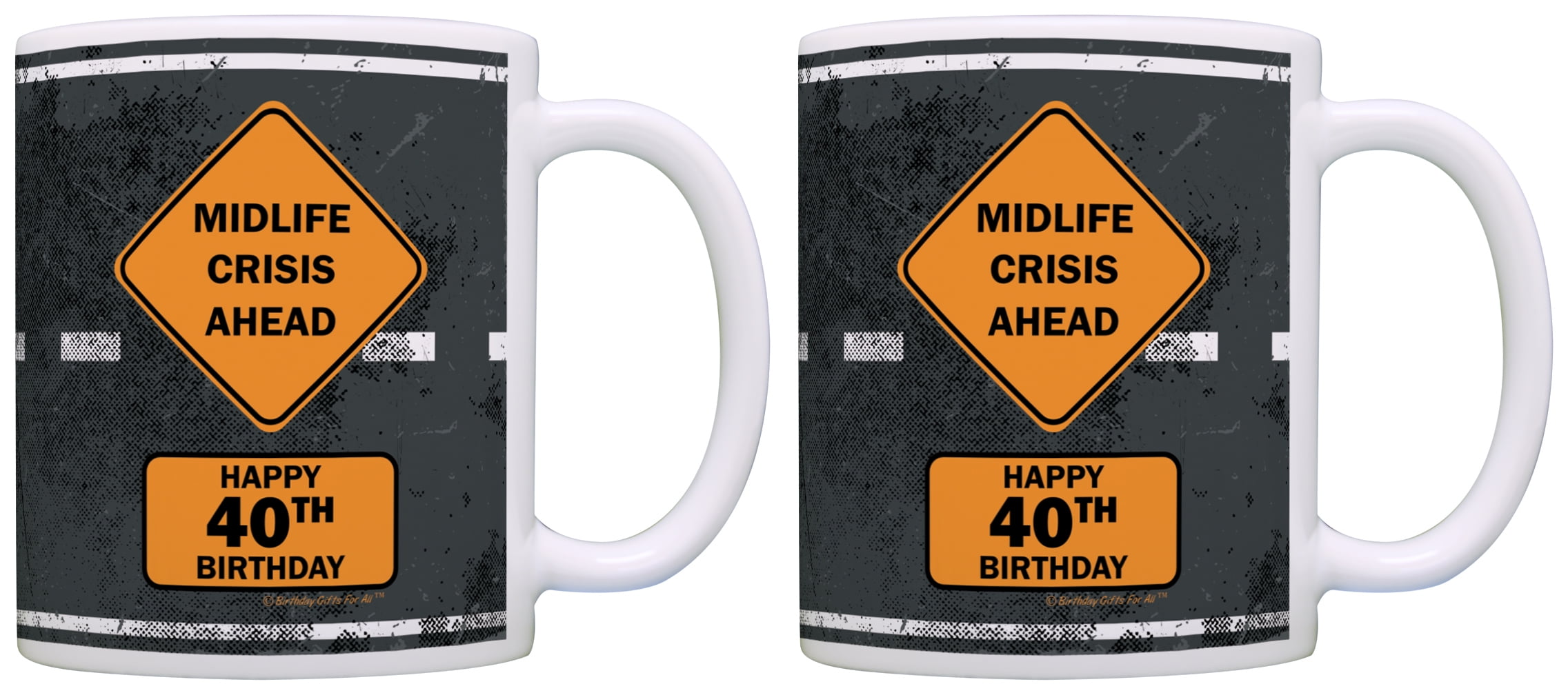 ThisWear 40th Birthday Gifts for All 40 Midlife Crisis Ahead Road Sign ...