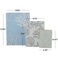 DecMode Faux Book Light Blue Canvas Decorative Box with Varying ...