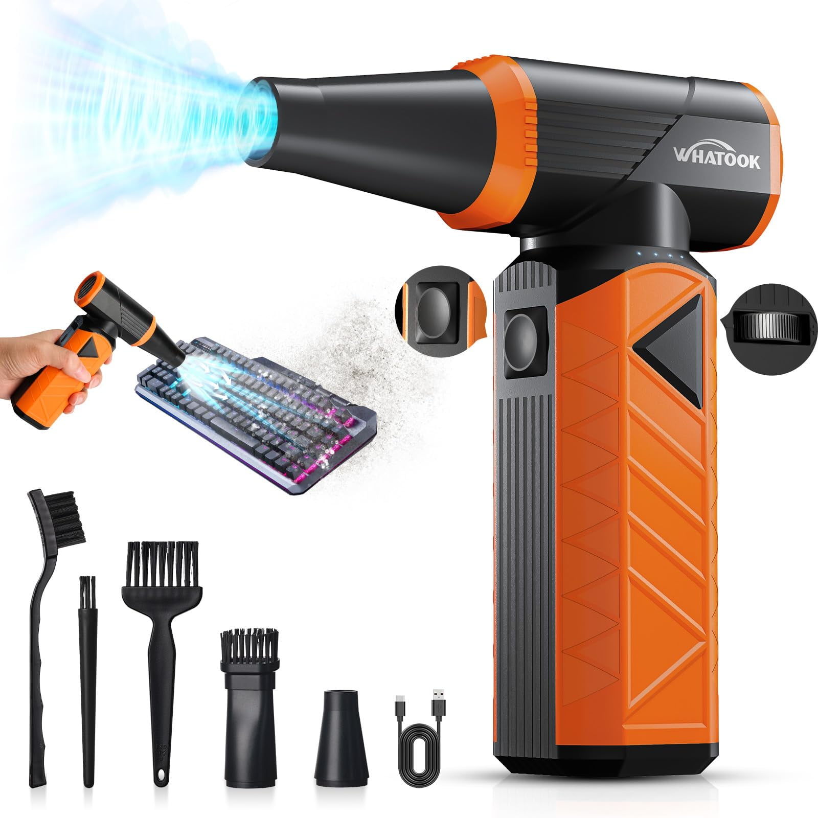 Air Duster WHATOOK Puster de aire comprimido actualizado de 180000 RPM ...