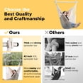 Black and Grey Striped Hammock Chair, XXL Hanging Swing with Steel ...