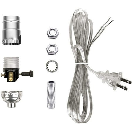 Lamp Light Kit Nickel Plated Repair or Rewiring Table Lamp Kit 3 Way ...