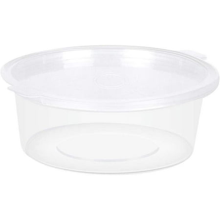 3 OZ Plastic Food Storage Containers Disposable Portion Cups with Lids ...