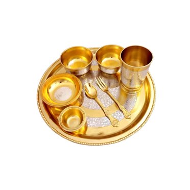 Indian Dinnerware Stainless Steel Copper Traditional Dinner Set Of ...