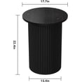Wnutrees Round Fluted End Table, Small Accent Pedestal Side Table, Wood ...