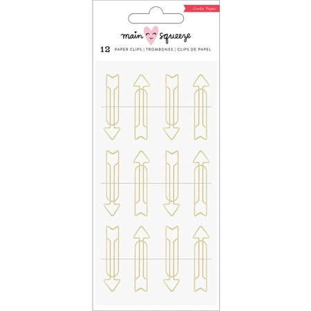 Main Squeeze Paper Clips 12/Pkg-Gold Arrow Shapes | Walmart Canada