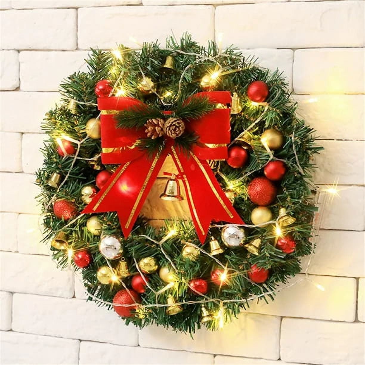 Click here for Generic 30cm Pre-Lit Christmas Wreath With Lights... prices