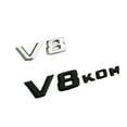3D ABS V8 V12 KOMPRESSOR Letters Side Emblem Badge Sticker Compatible ...